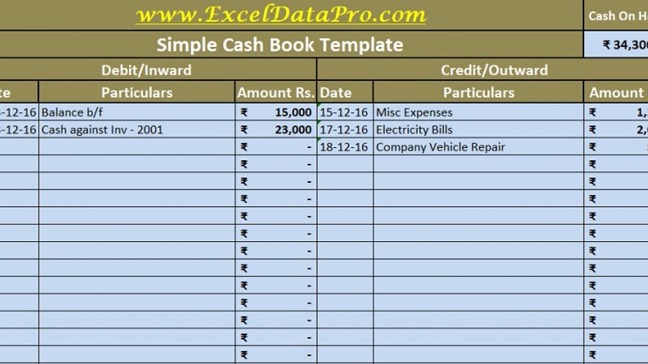 Simple Petty Cash Book Format In Excel Sample Excel Templates Simple Petty Cash Book Format In Excel Sample Excel Templates