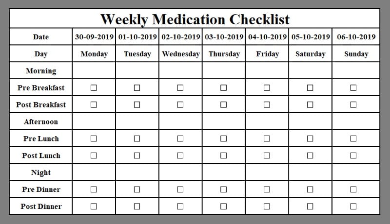 9 Daily Medication Log Sheet Download Excel Templates Excel Templates