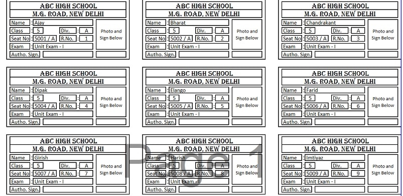 Download Student s Exam Hall Ticket Generator Excel Template ExcelDataPro